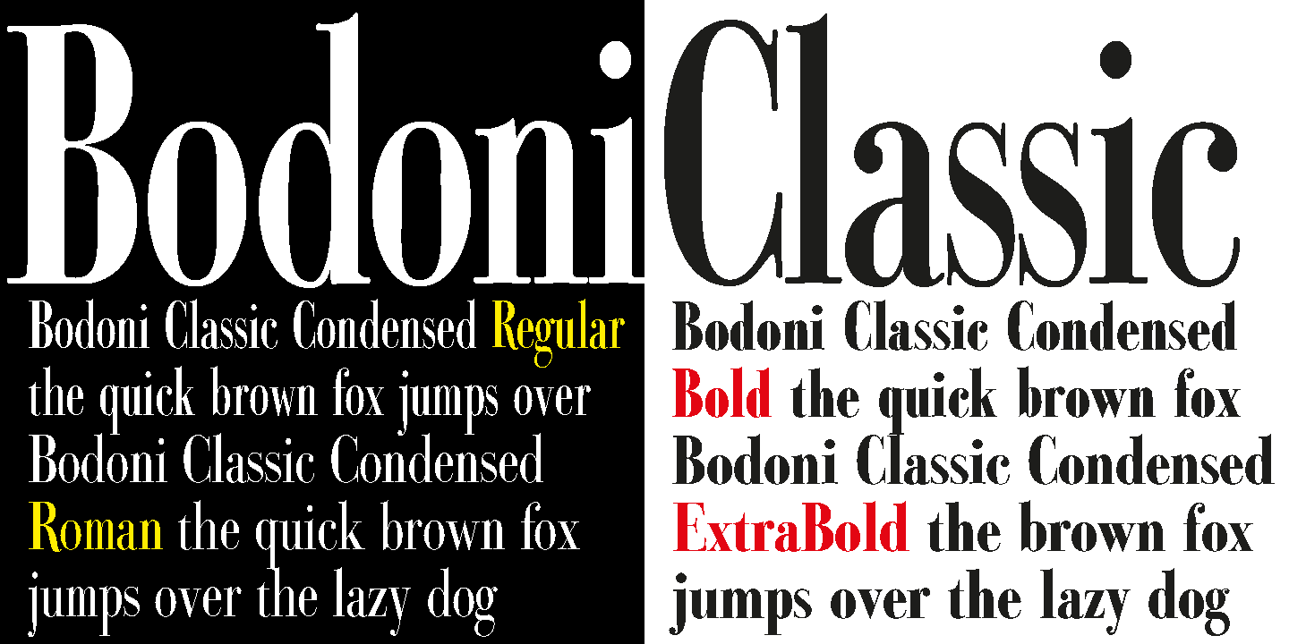 Bodoni Classic Condensed Font Family by Wiescher Design | Font Bros