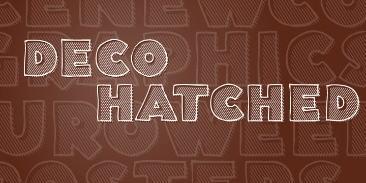 Deco Hatched Font Style by Open Window | Font Bros